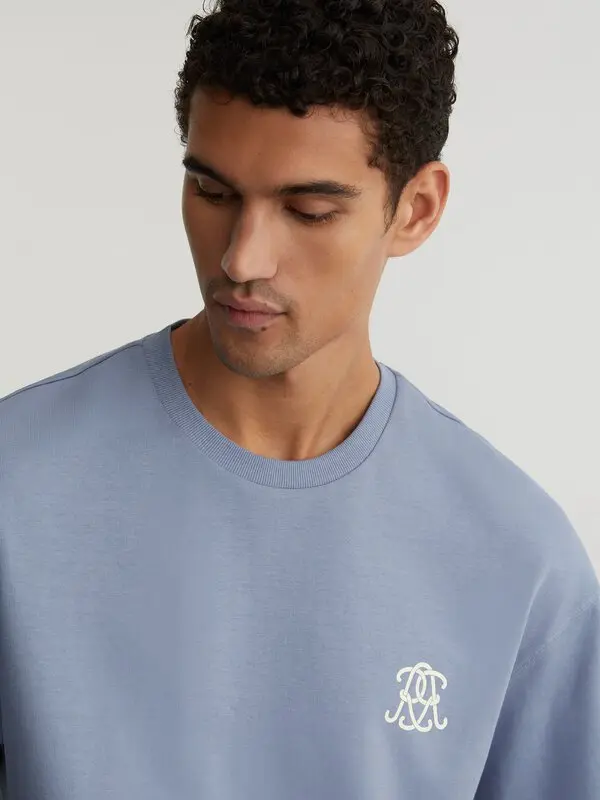 REISS Monogram Butter Relaxed-fit T-shirt