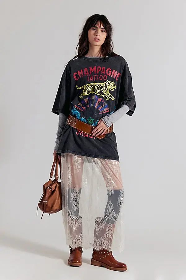 SABBI Champagne Tattoo Tee At