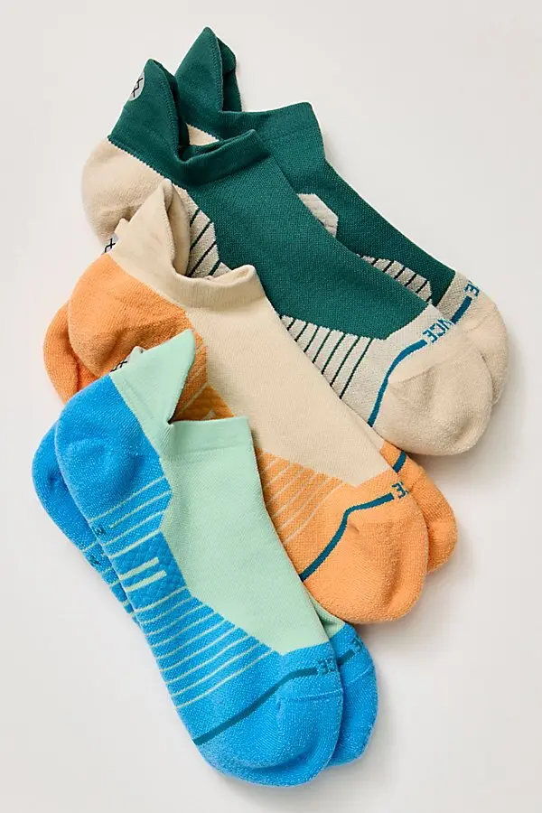 Free People Stance Run Tab Sock 3-pack At - Teal