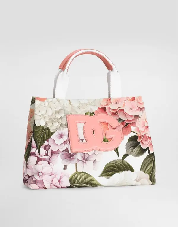Dolce & Gabbana Hydrangeas-print Canvas Shopping Bag Accessories
