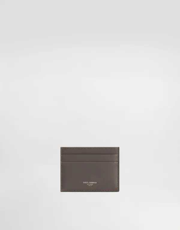 Dolce & Gabbana Calfskin Card Holder Wallets And Small Leather Goods - Grey
