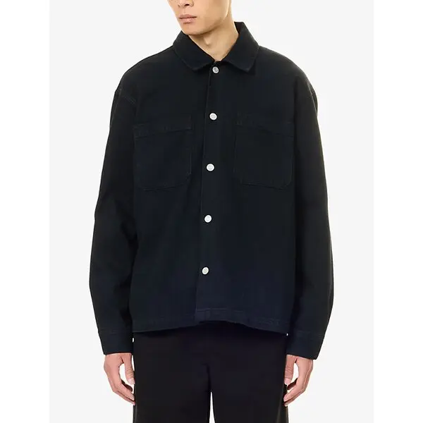 FRAME Patch-pocket Relaxed-fit Denim Overshirt