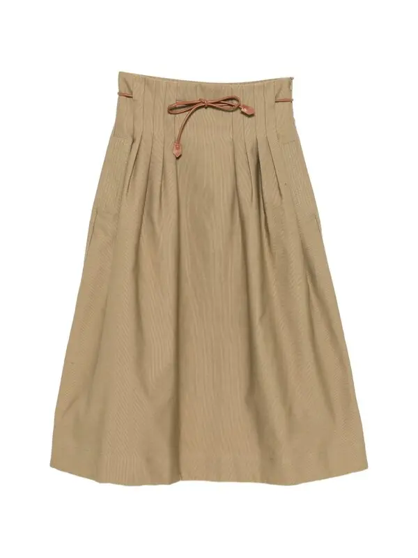 Max Mara Cotton Long Skirt - Green