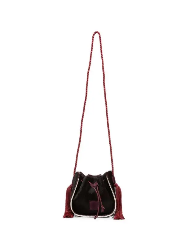 FORTE_FORTE My Pepita Leather Bucket Bag - Red