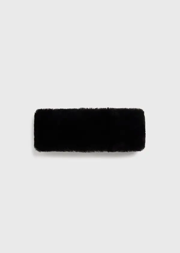 TOTEME Shearling Headband - Black