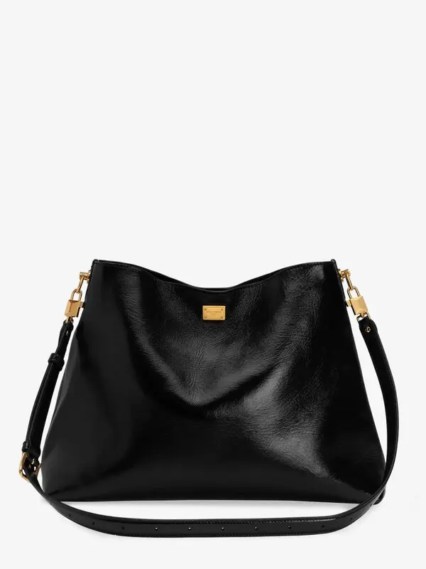 Dolce & Gabbana Vittoria Leather Crossbody Bag - Black