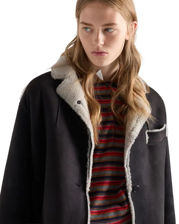 Prada Shearling Caban Jacket