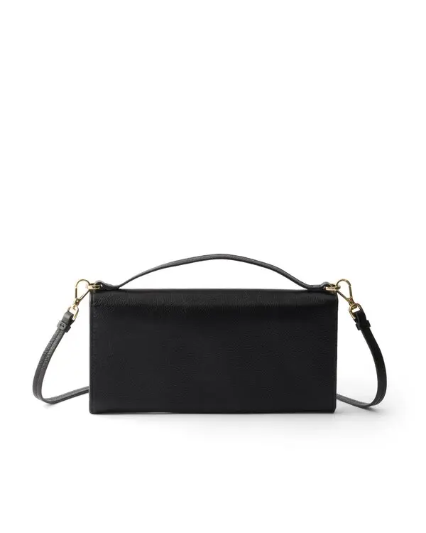 Prada Leather Wallet With Shoulder Strap