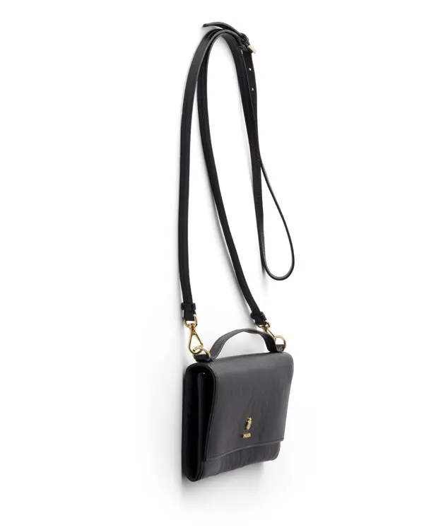 Prada Leather Wallet With Shoulder Strap