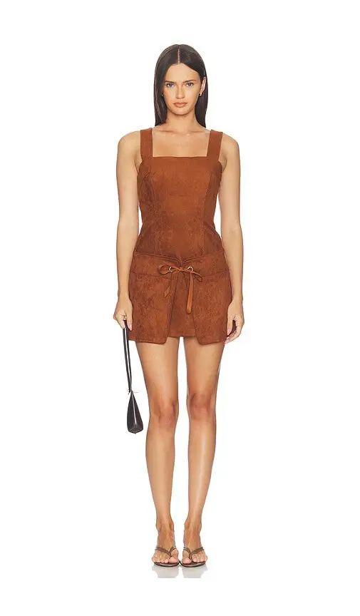 Amanda Uprichard Robin Suede Romper In . Also
