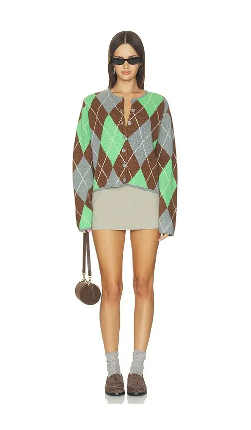 ALIGNE Merino Argyle Cardigan