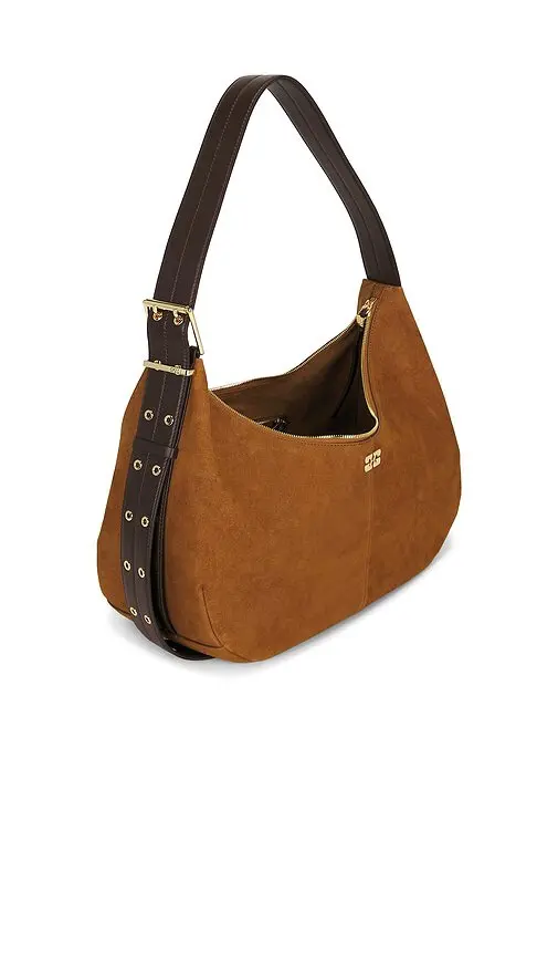 GANNI Hobo Belt Medium Suede Bag