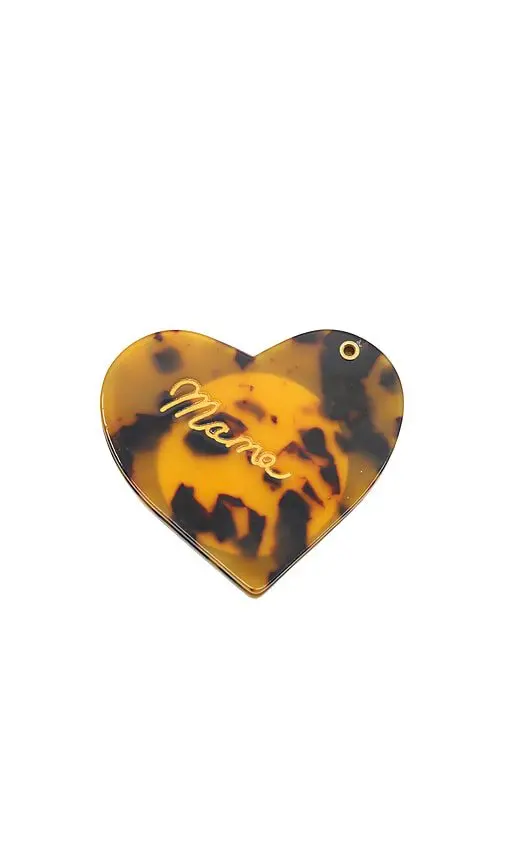 SOLAR ECLIPSE Hand-painted Mama Heart Compact Mirror