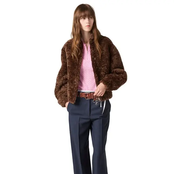 Miu Miu Shearling Blouson Jacket