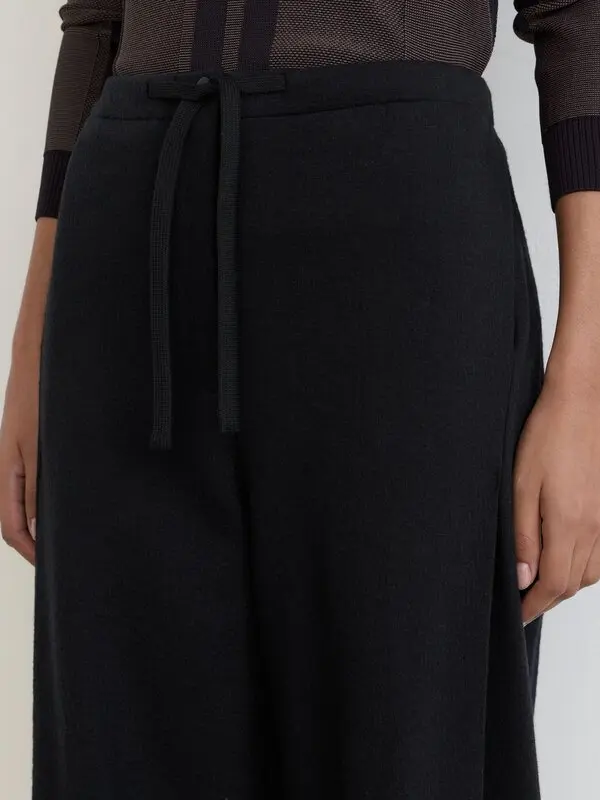 REISS Cotton-blend Barrel-leg Drawstring Trousers - Black