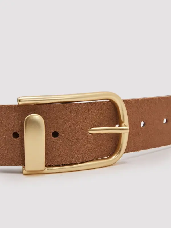 REISS Suede Half Keeper Belt