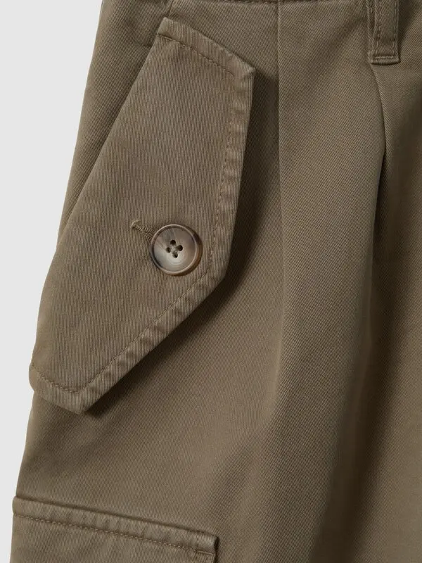 REISS Cotton Blend Tapered Combat Trousers