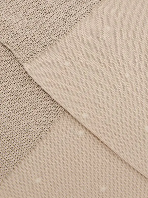 REISS Oatmeal & Ecru Mario Polka Dot Socks