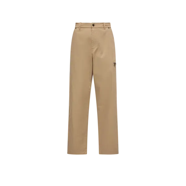 Moncler Stretch Gabardine Trousers - Beige