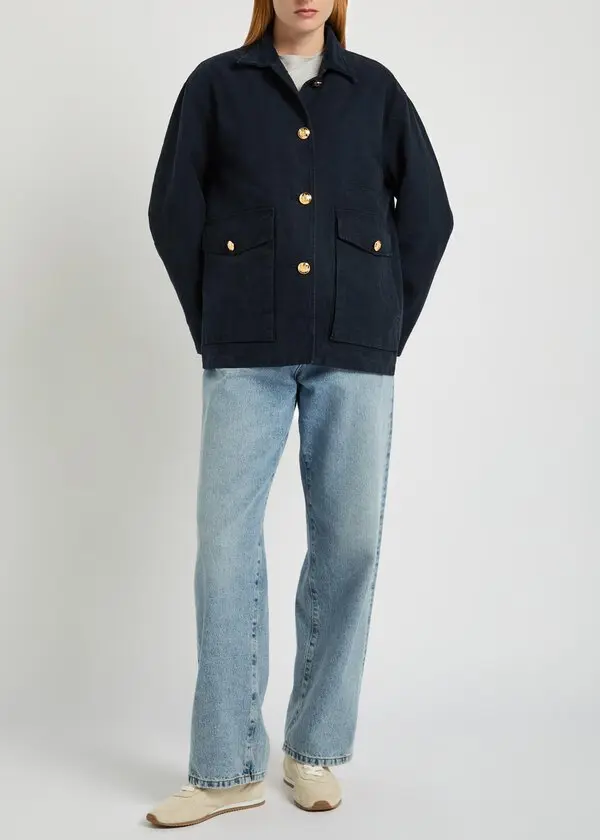 NILI LOTAN Devin Corduroy-collar Cotton Jacket