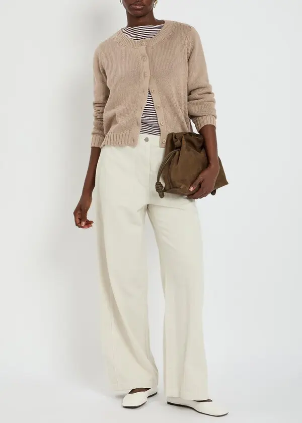 Eileen Fisher Crew Neck Cotton Cardigan