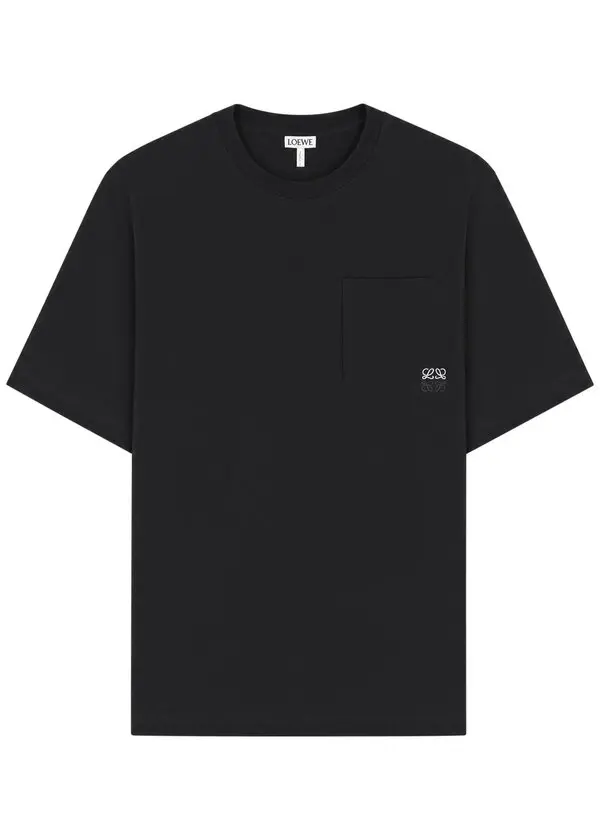 Loewe Logo-embroidered Cotton T-shirt