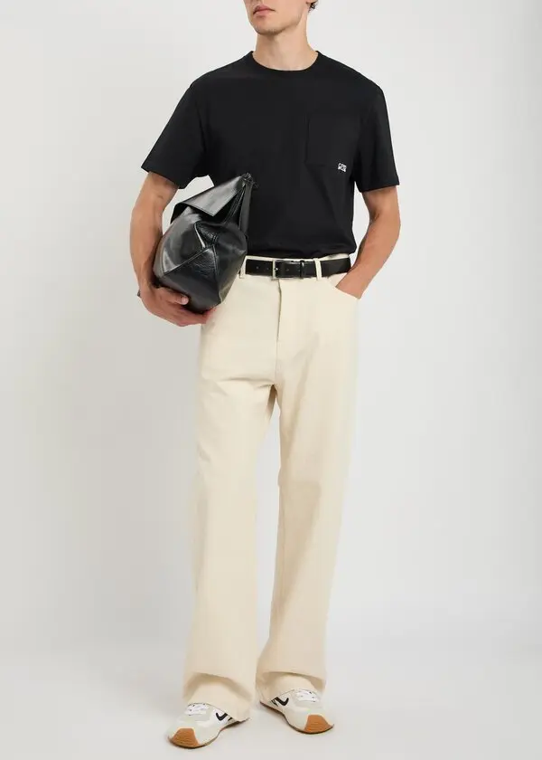 Loewe Logo-embroidered Cotton T-shirt