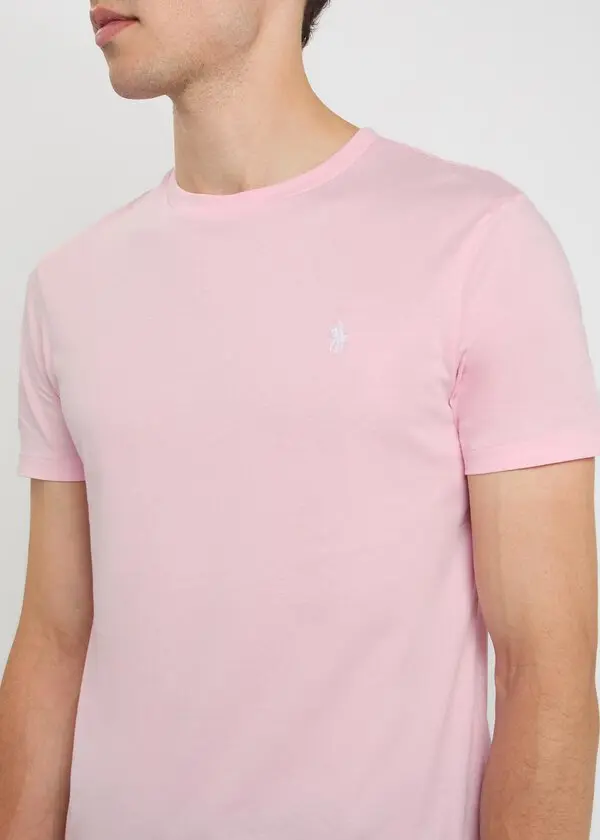 Polo Ralph Lauren Logo-embroidered Cotton T-shirt - Pink