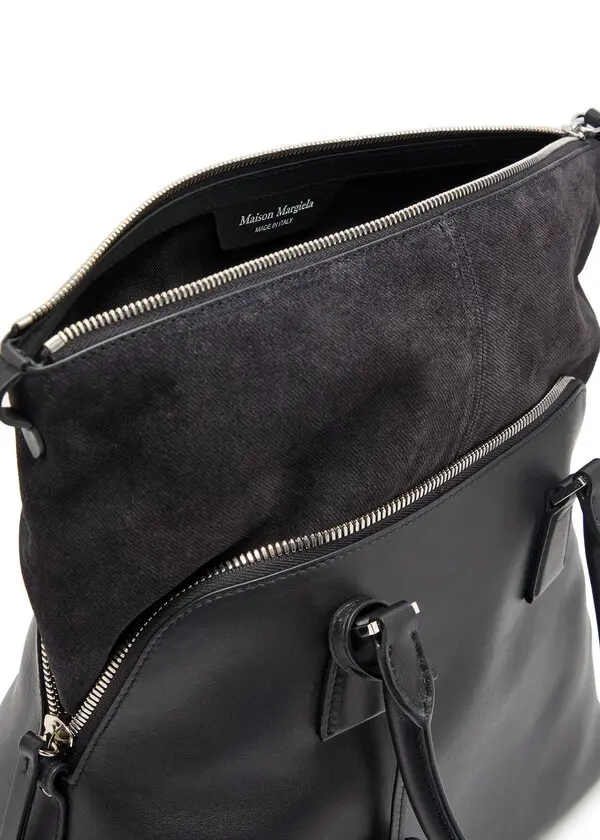 MAISON MARGIELA 5ac Soft Medium Leather Tote Bag