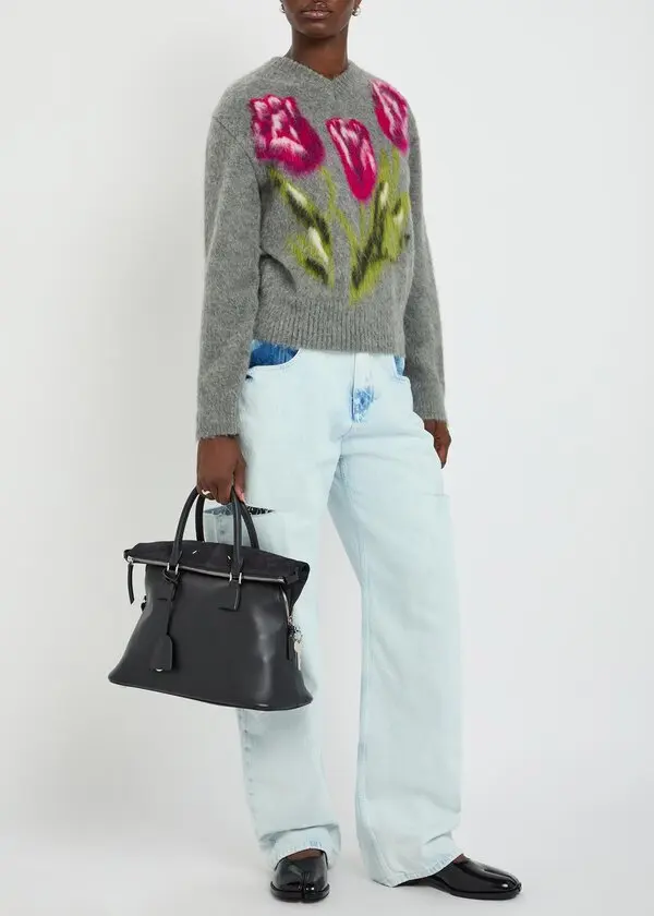 MAISON MARGIELA 5ac Soft Medium Leather Tote Bag