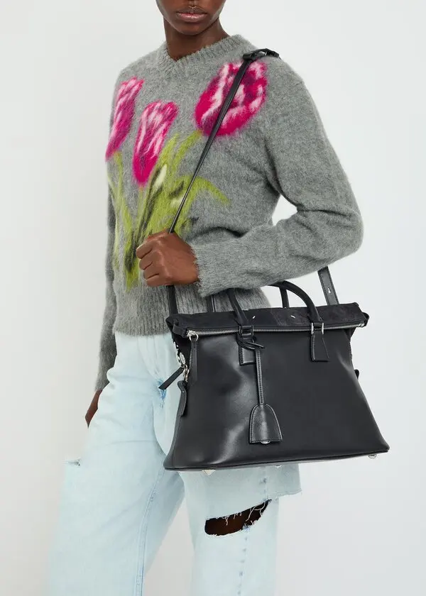 MAISON MARGIELA 5ac Soft Medium Leather Tote Bag