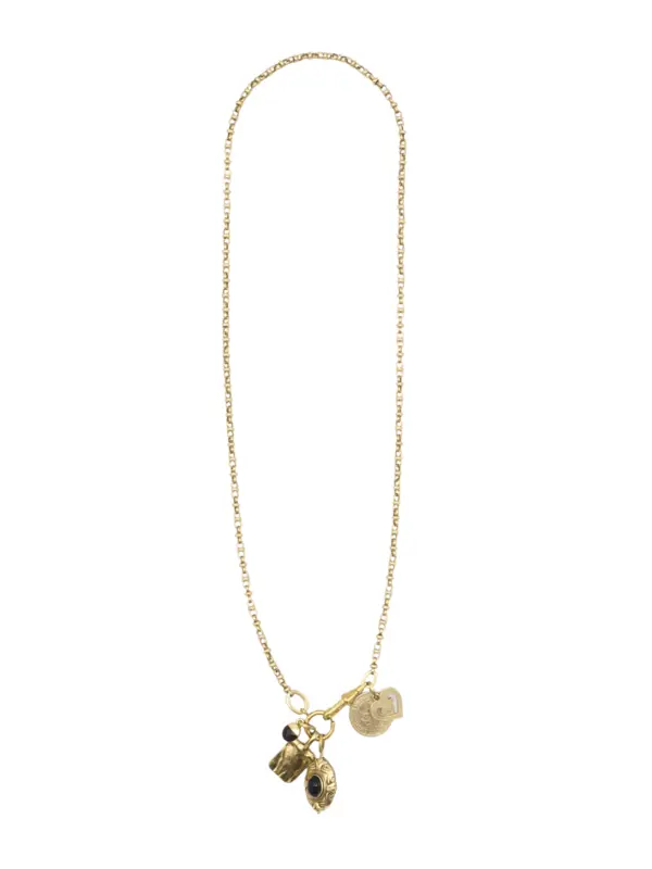 SITA NEVADO Charm Necklace With Pendants - Brown