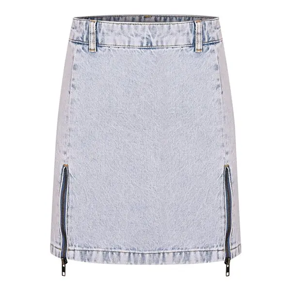 GOC DENIM Göç Denim Mini Skirt With Zipper Detail - Blue