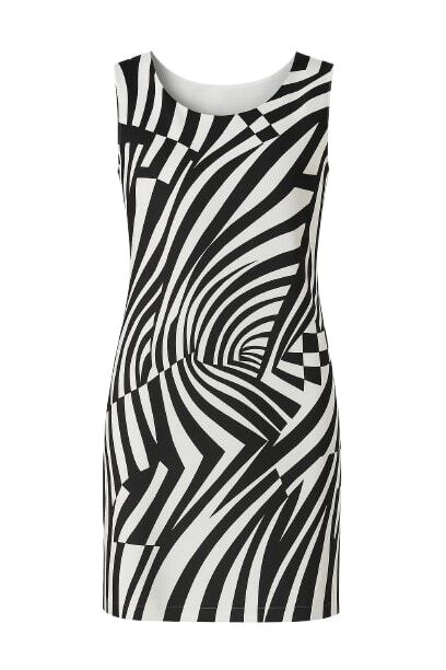 CONQUISTA Zebra Print Shift Dress
