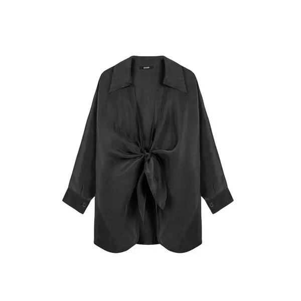 NOCTURNE Front-tie Longline Shirt