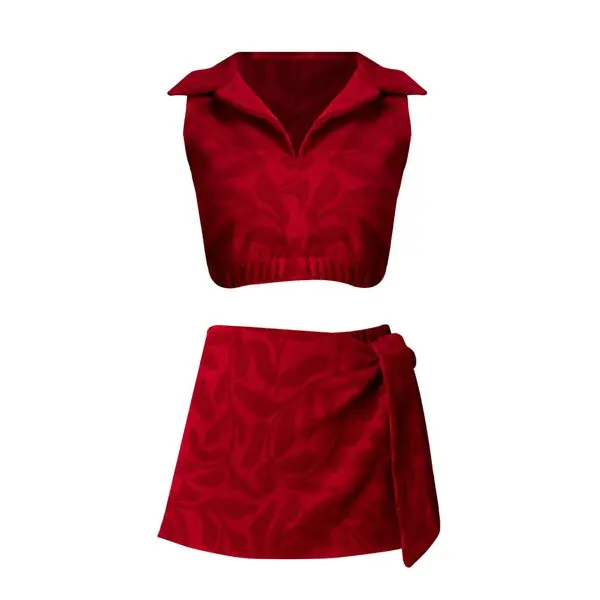 NUR KARAATA Miranda Top Skirt Set