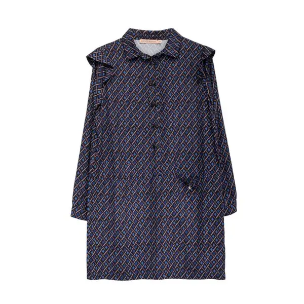 Dolores Promesas Elena Geometric Print Dress