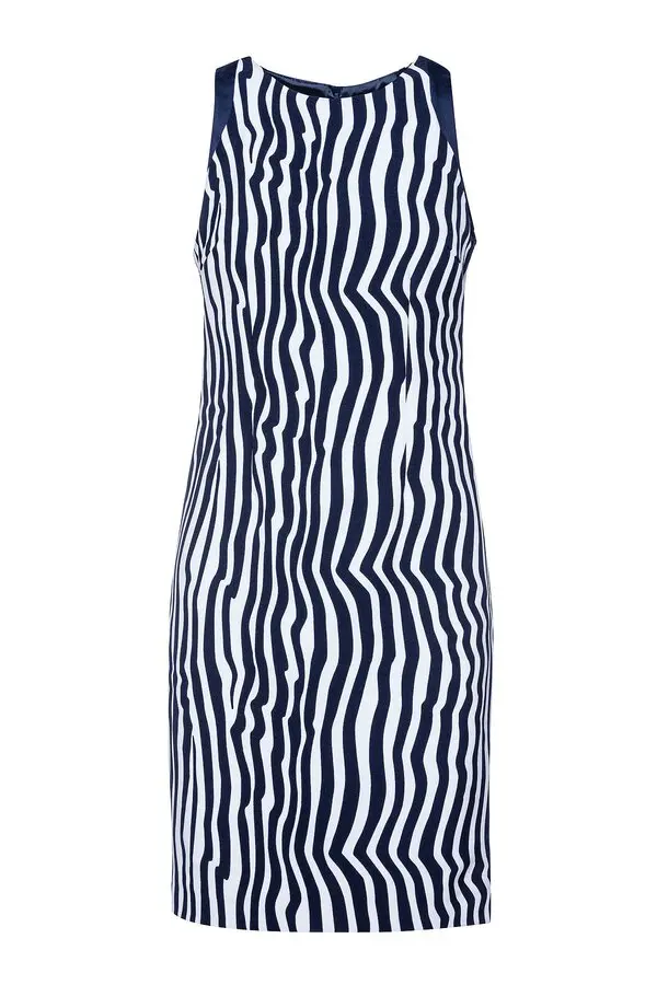 CONQUISTA Sleeveless Zebra Print Dress