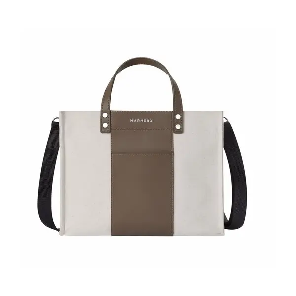 Marhen.j Neutrals / Canvas Shoulder Bag Kai Neutral Taupe