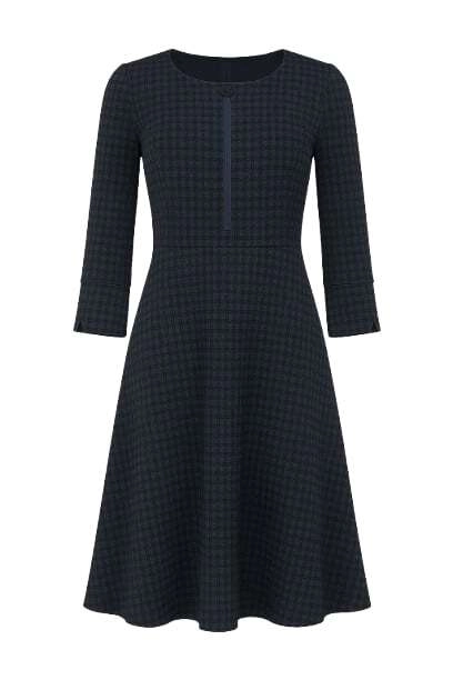 CONQUISTA Check Fit & Flare Dress
