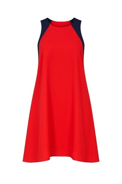 CONQUISTA Sleeveless A Line Dress - Red