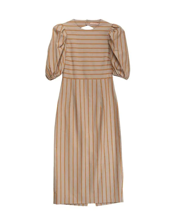 Dolores Promesas Stripe Midi Dress