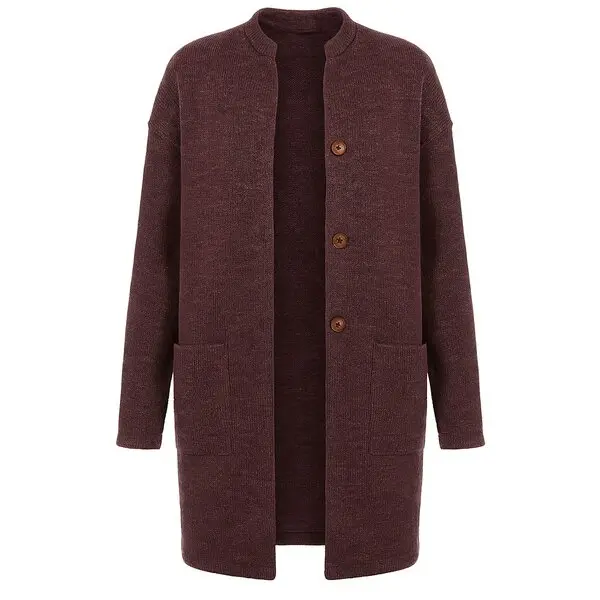 CONQUISTA Neutrals Coat With Stand Up Collar