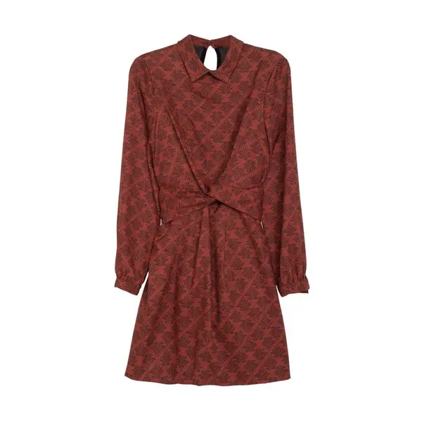Dolores Promesas Garnet Printed Shirt Dress