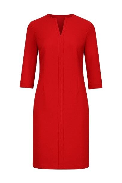 CONQUISTA Panel Detail Dress In Crepe Fabric