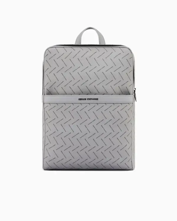 Armani Exchange Backpack In Monochrome Technical Fabric