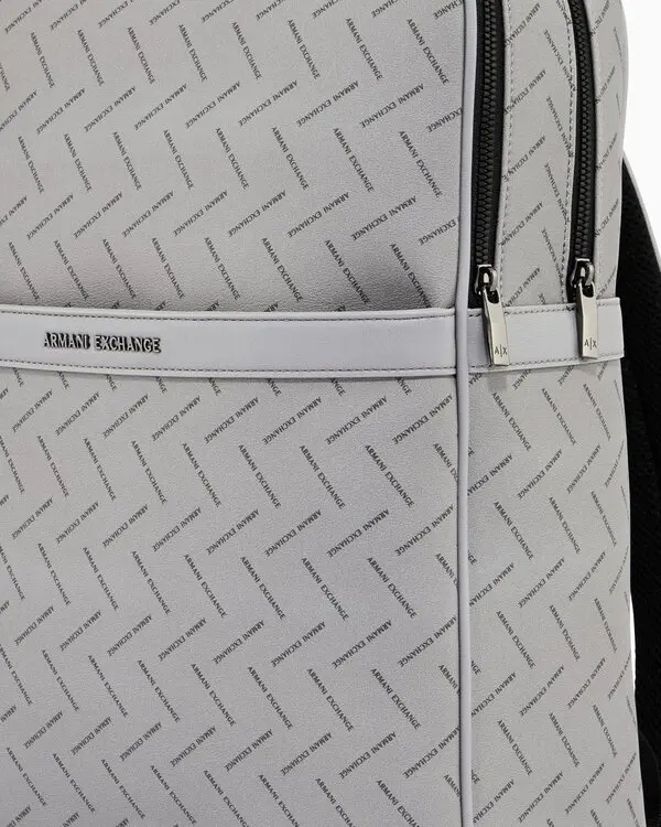 Armani Exchange Backpack In Monochrome Technical Fabric