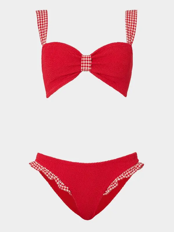 Hunza G Loretta Bikini - Red Gingham
