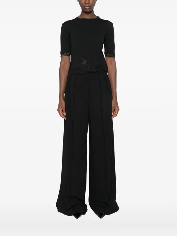 Ermanno Scervino Lace-detail Wool Sweater