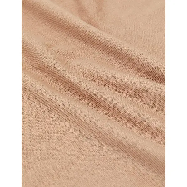 REISS Evelyn Funnel-neck Wool Vest - Camel